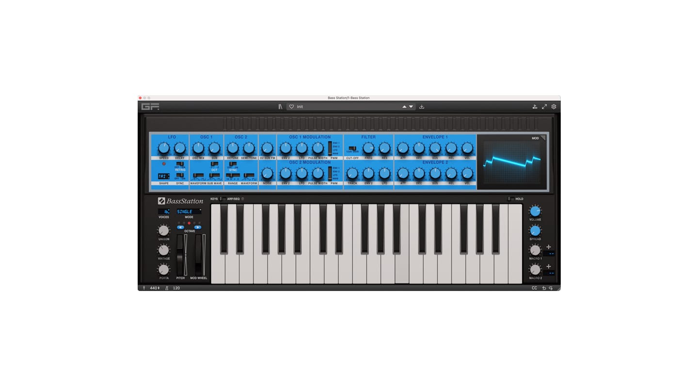 GForce Bass Station Plugin — AudioTechnology